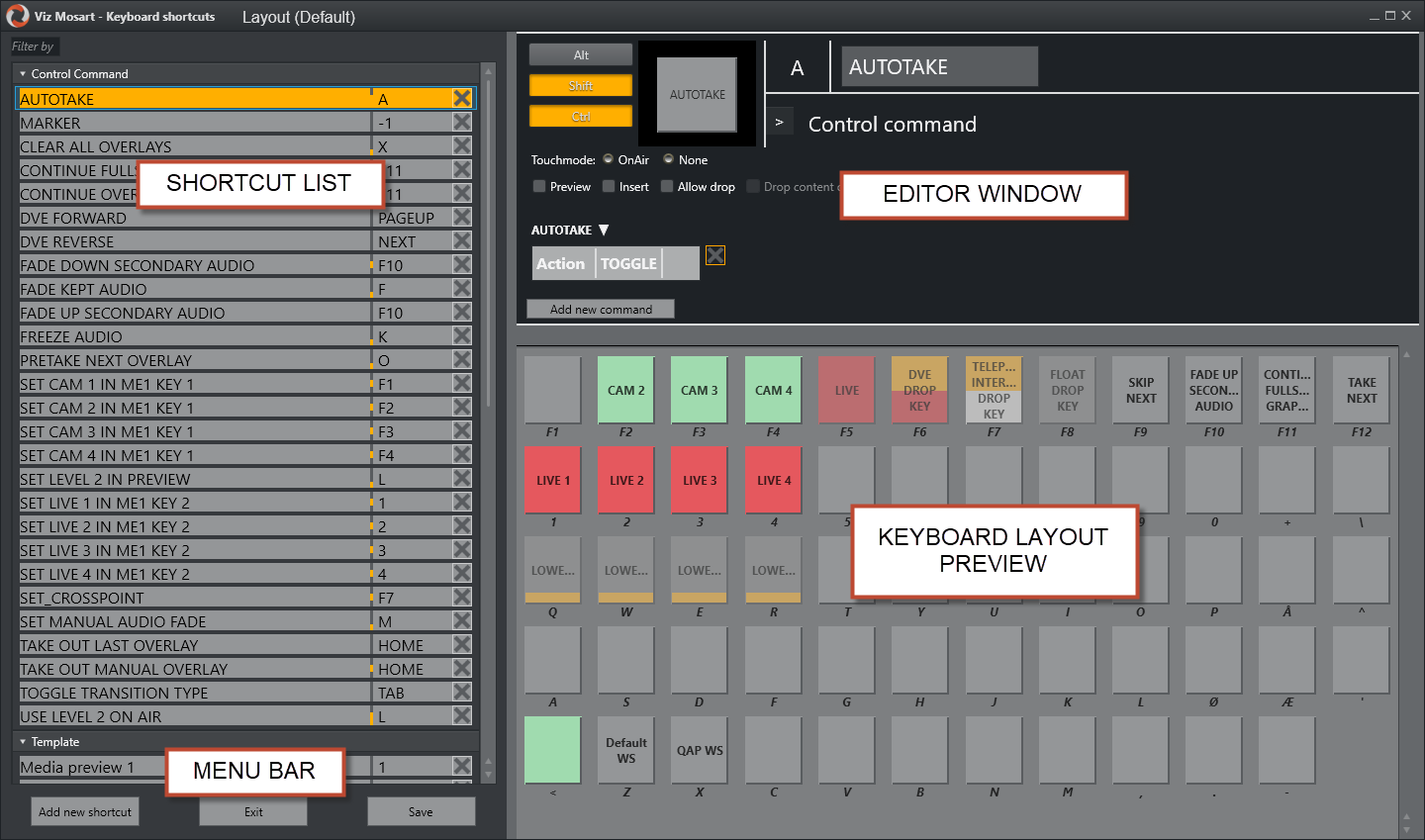 Keyboard Shortcuts Editor Viz Mosart keyboard-shortcuts-editor-viz-mosart